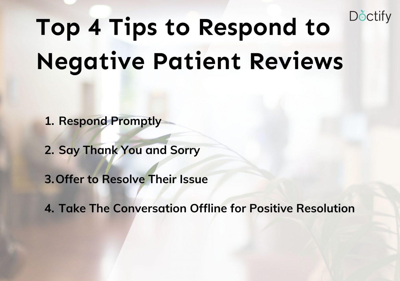 How to Respond to Negative Patient Reviews - Doctify